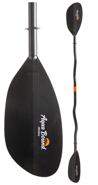 AquaBound Kayak Paddle - Whiskey Bent Shaft 100% Carbon / Posi-Lok 2pc ...